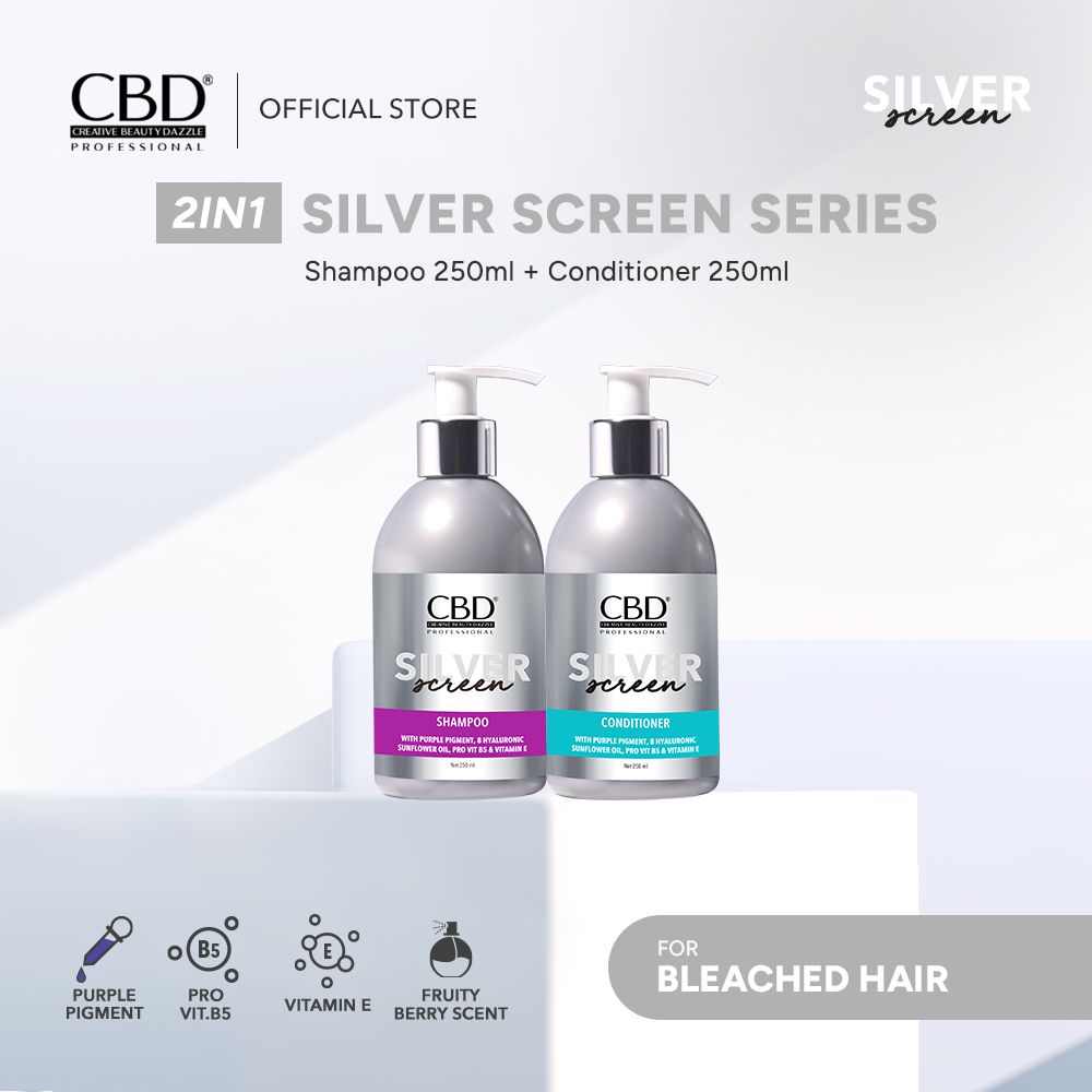Jual CBD Silver Screen Shampoo + Conditioner 250ml | Shopee Indonesia