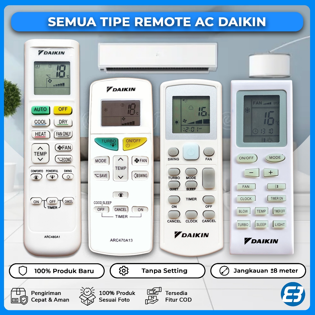 Jual Remote Remot AC Daikin ARC dan FTV Series | Shopee Indonesia