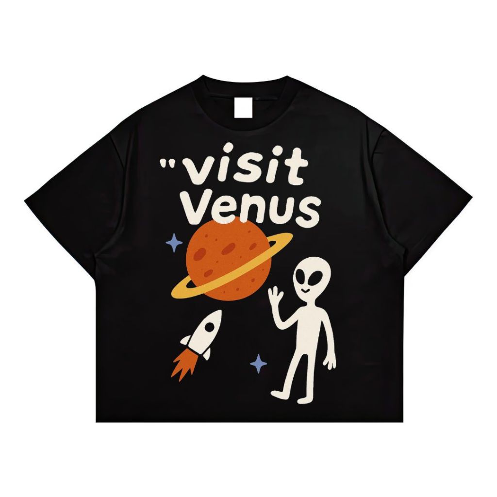 Jual Psycho Crucify "VISIT VENUS" Boxy Oversized T-Shirt Cotton Combed ...