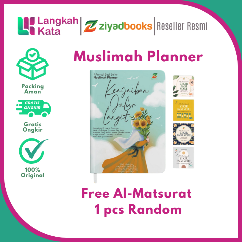 Jual Buku Jalur Langit Daily Muslimah Planner 2025 Journal Book jurnal ...