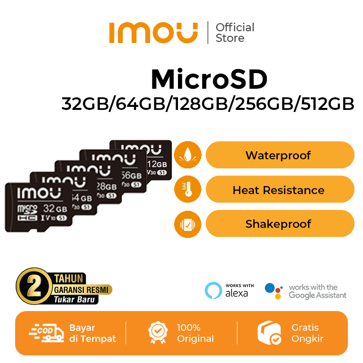 Jual IMOU MicroSD 32GB 64GB 128GB 256GB Micro SD HP CCTV Kartu Memori Memory Card Class 10 ...