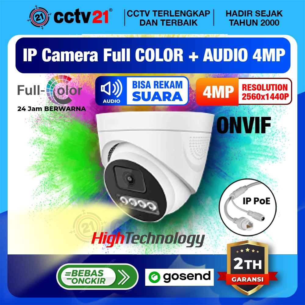 Jual Kamera / Camera cctv IP PoE 4MP Indoor Audio ColorVu High Technology Promo Diskon cctv21 ...
