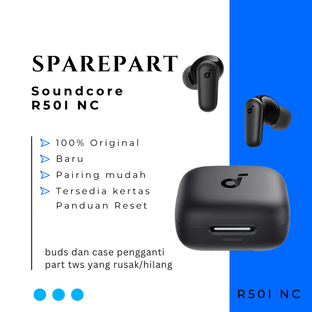 Jual Sparepart Only TWS Anker Soundcore R50i NC | Buds Kanan | Buds ...
