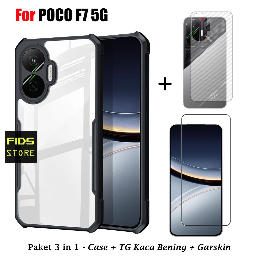 Jual Promo Paket 3IN1 Case Fusion For Xiaomi Poco F7 5G SoftCase Free ...