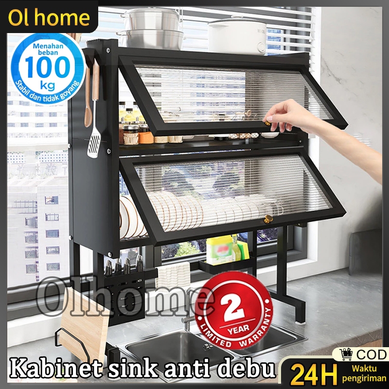 Jual Olhome Rak Piring Wastafel Rak Dapur Stainless Steel Dengan ...