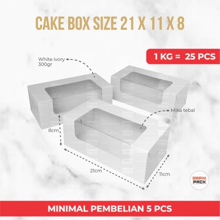 Jual Bolu Gulung Box 21x11x8, Cake Box , Kemasan Roti, Packaging Kue ...