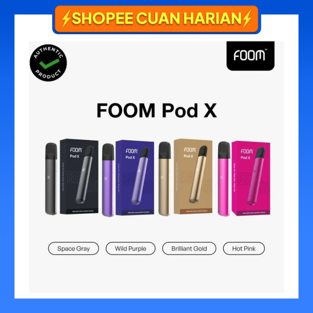 Jual FOOM X STARTER KIT POD ONLY DEVICE BY FOOM 100% AUTHENTIC | Shopee ...