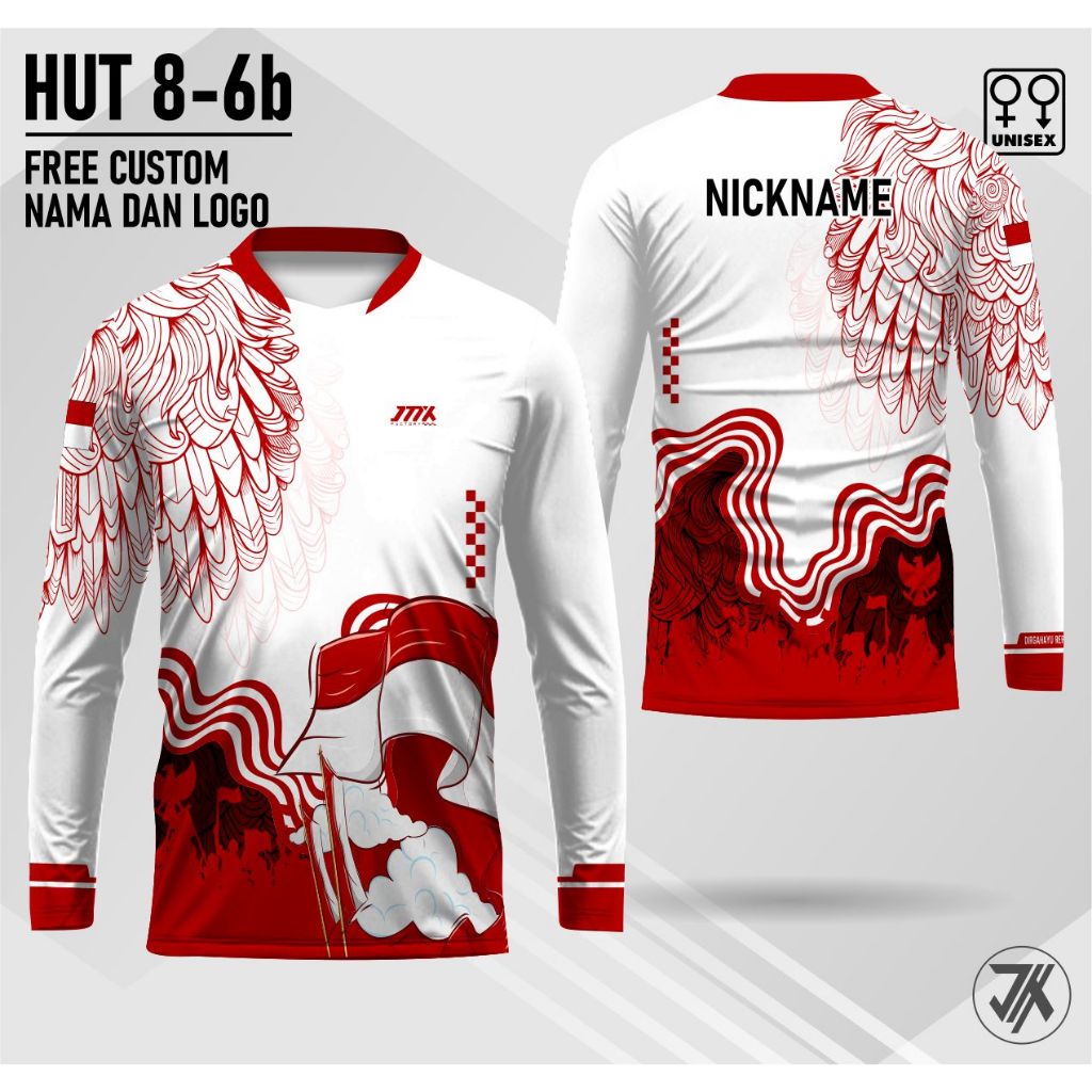 Jual jersey lengan panjang hut RI ke-80 jersey 17 Agustus kaos 80 kaos kemerdekaan | Shopee ...