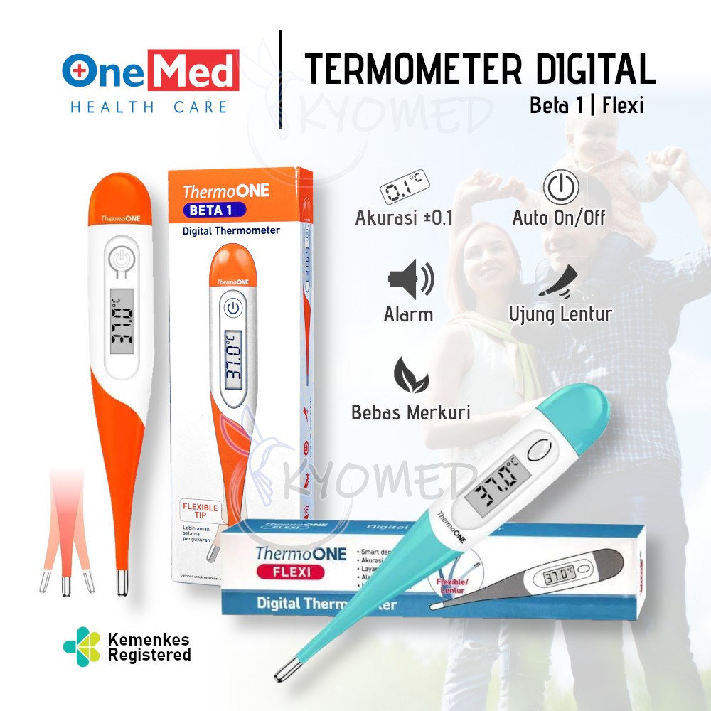 Jual ONEMED Termometer Digital Ujung Lentur / Termometer Ketiak BETA 1 ...