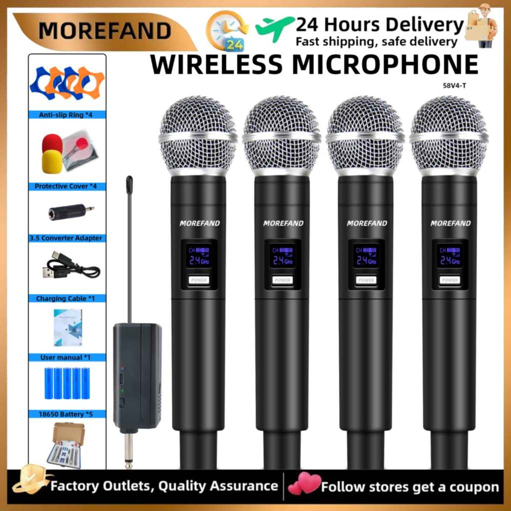 Jual Wireless Microphone mikrofon Original Speaker Dual Handheld ...