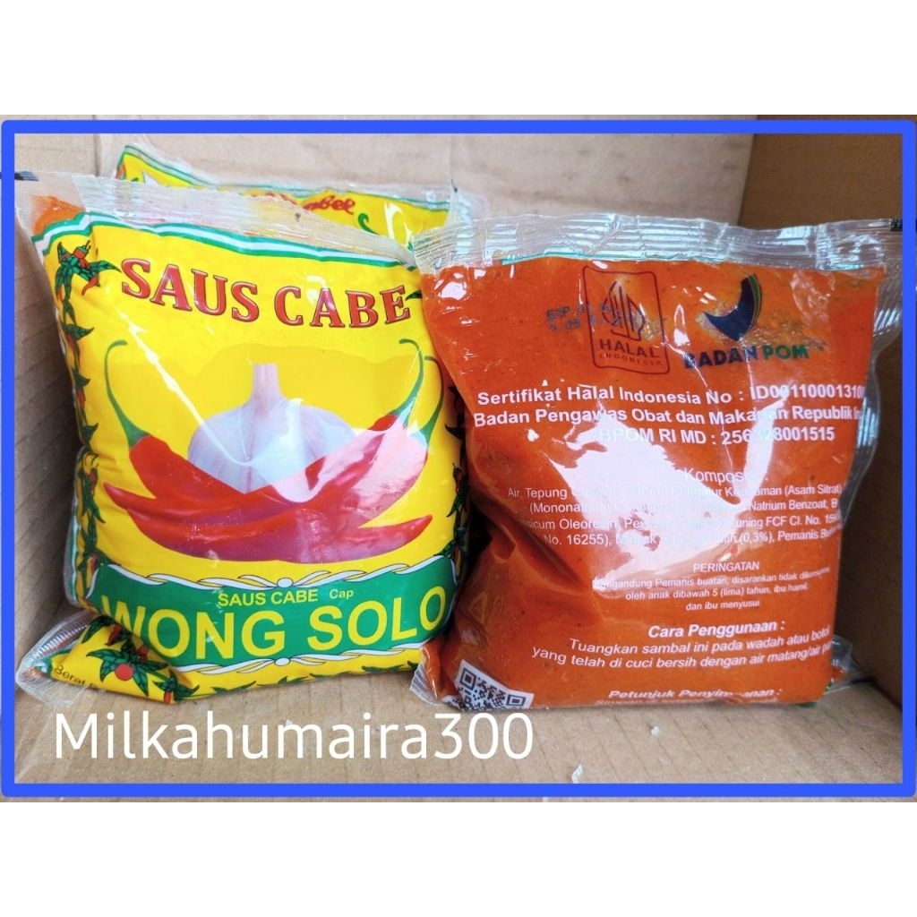 Jual SAUS SAMBAL VVONG 5OLO SAUS 500 Gram SAMBAL SAUS BANTAL | Shopee ...