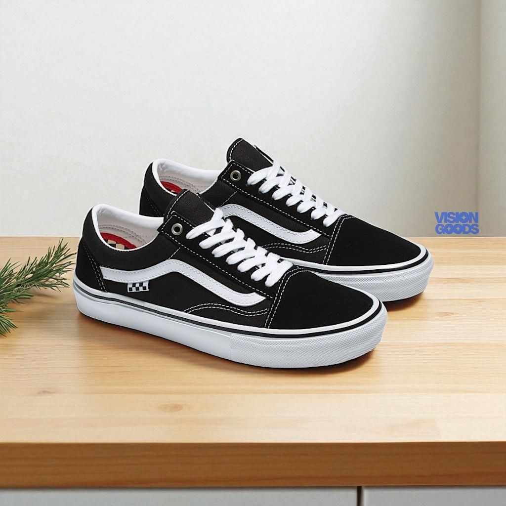 Jual Sepatu Vans Old Skool Skateboarding PRO Black White | Shopee Indonesia