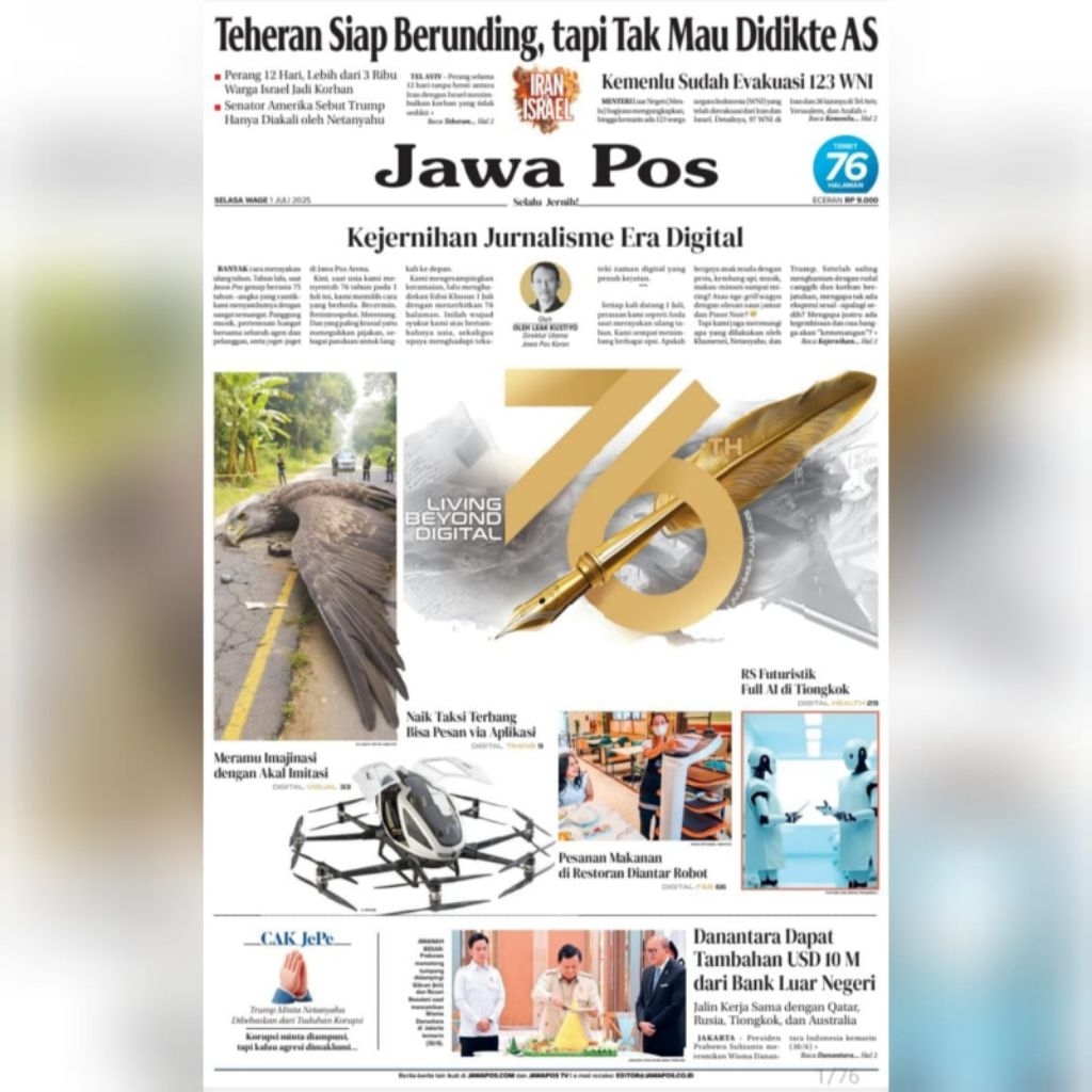 Jual KORAN JAWA POS EDISI JULI 2025 ( DIJUAL SATUAN ) | Shopee Indonesia