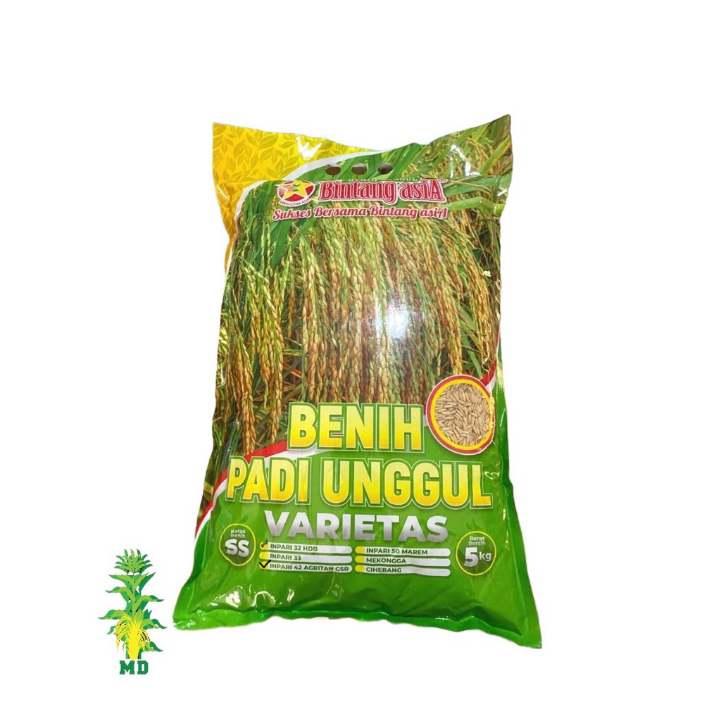 Jual Benih Padi Unggul Inpari 32, Inpari 42, Ciherang, Mekongga, kemasan 5kg dari BINTANG ASIA ...