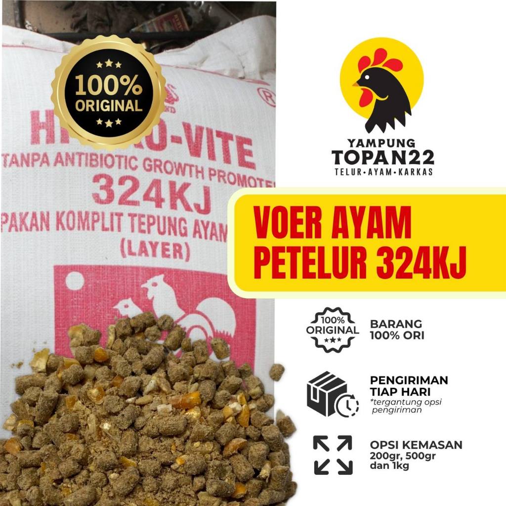 Jual Pakan Ayam Petelur Dewasa 324 KJ (200 gr, 500 gr, 1000 gr, Usia ...