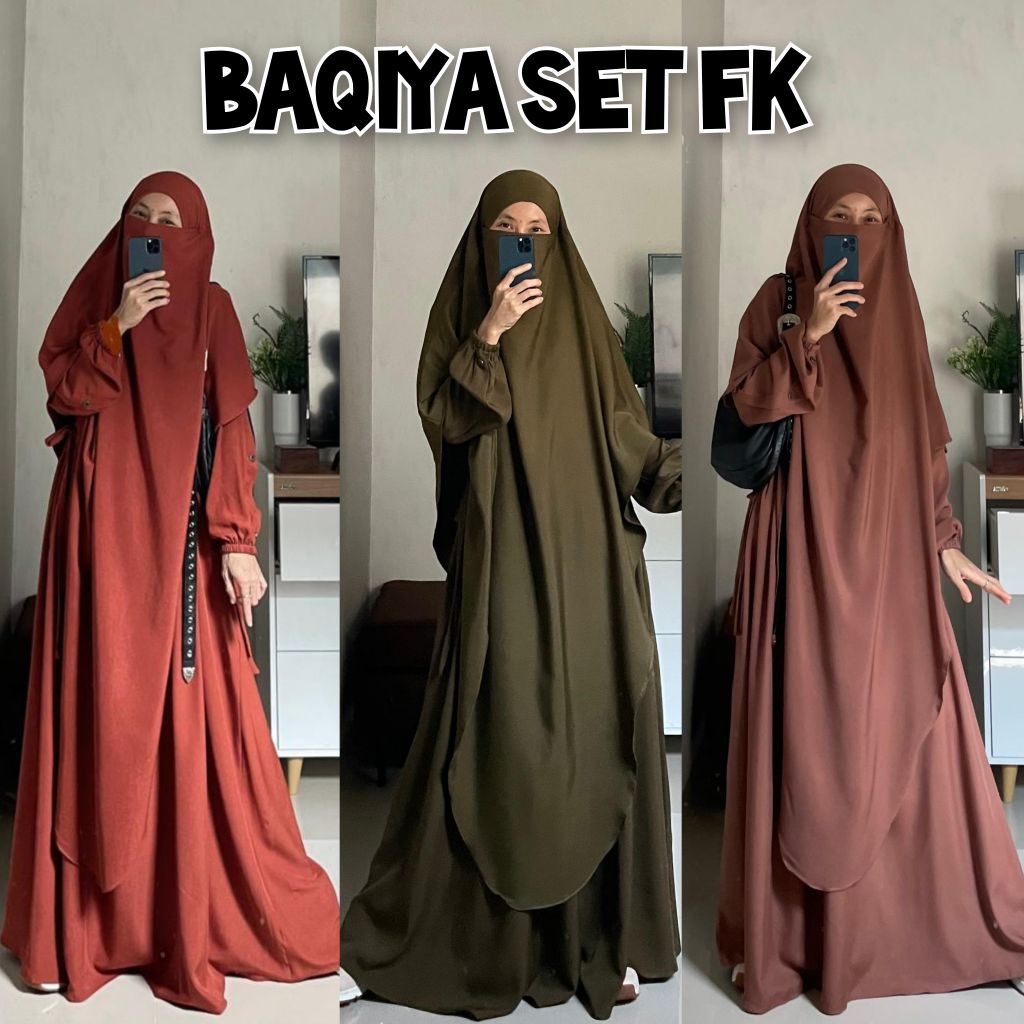 Jual BAQIYA SET ABAYA FK SYAR'I || Abaya Polos Set FK Syar'i kain ...