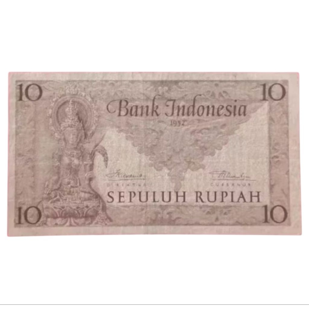 Jual Uang Kuno 10 Rupiah Kertas Tahun 1952 SERI BUDAYA | Shopee Indonesia