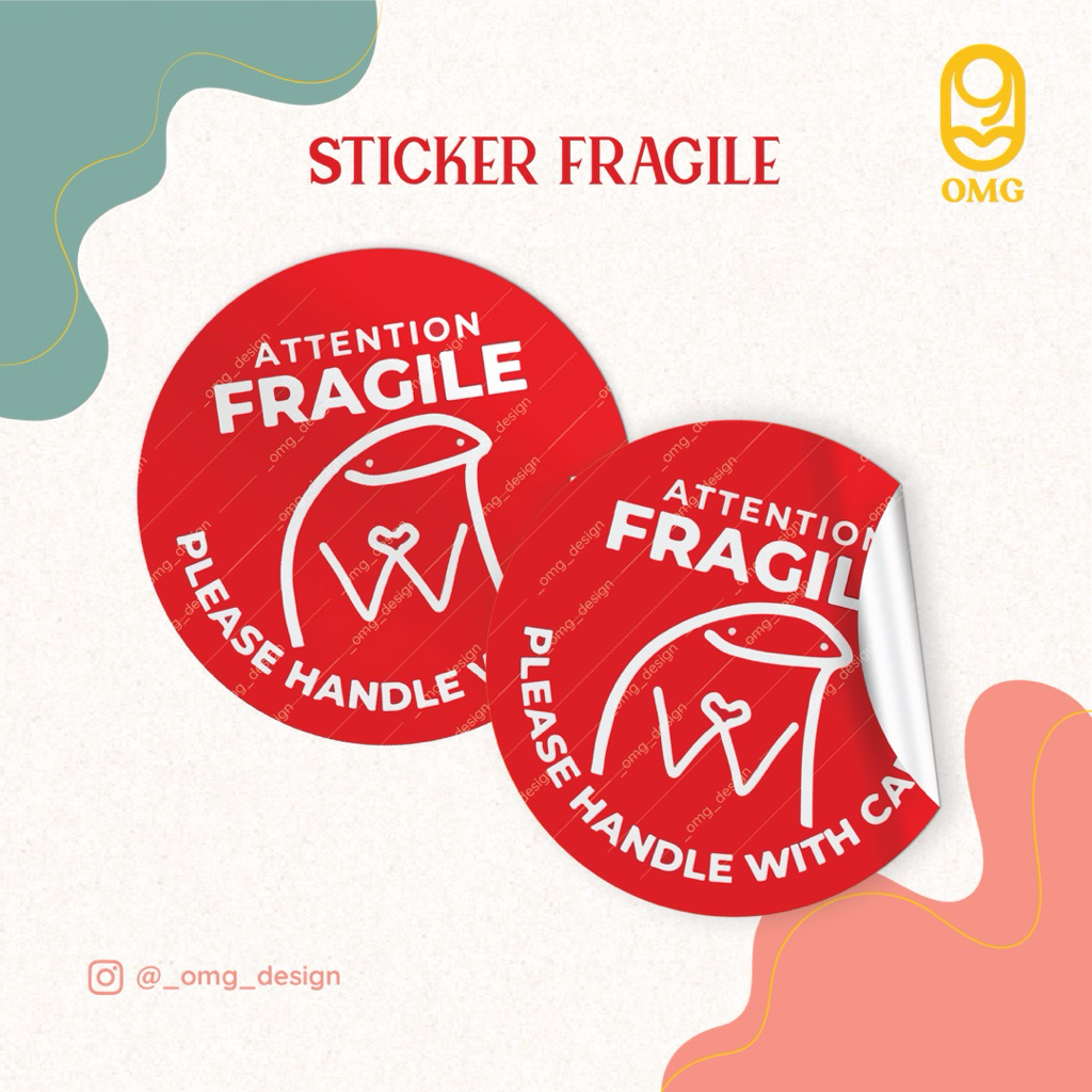 Jual STIKER FRAGILE MEME LUCU BULAT 5cm | Shopee Indonesia