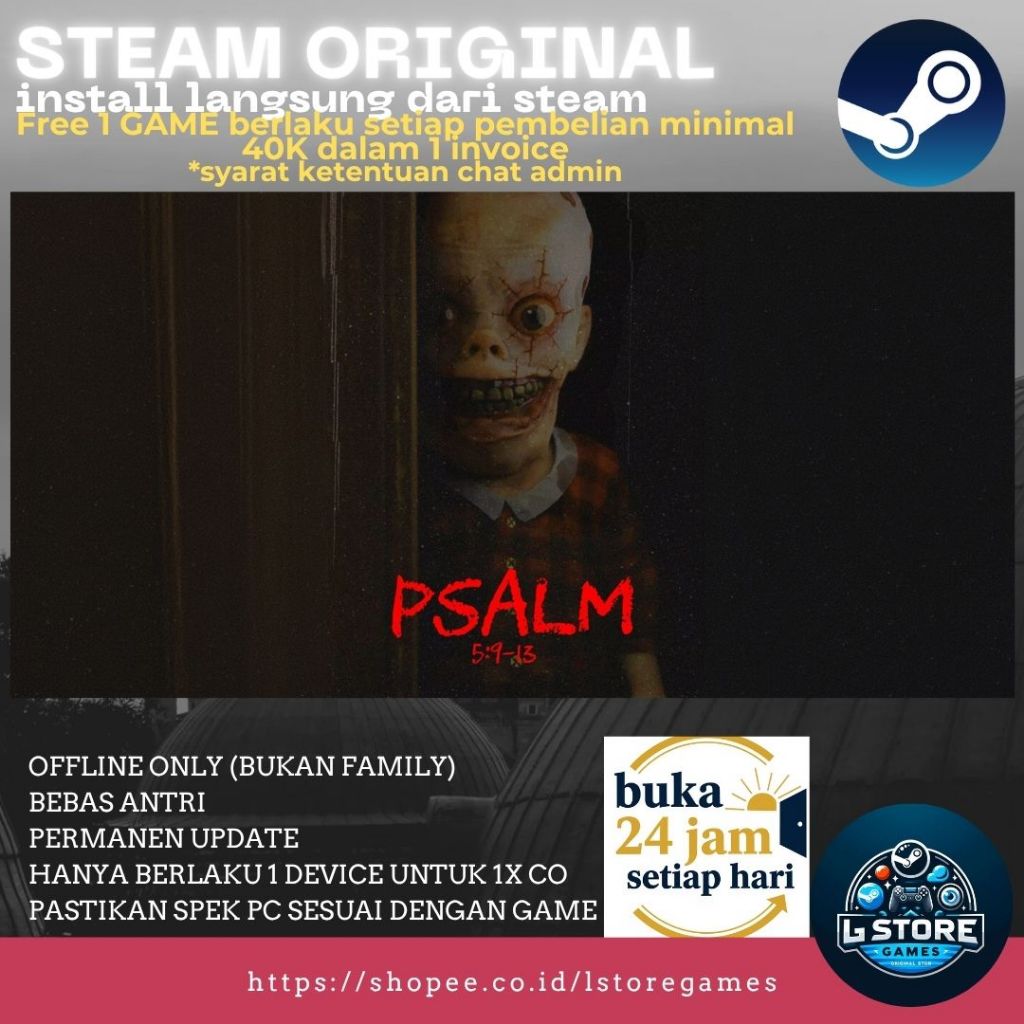 Jual Psalm 5:9-13 Horror Game PC Original Offline | Shopee Indonesia