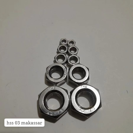Jual Mur Stainless M4 M5 M6 M8 / Mur stanlis 4mm 5mm 6mm 8mm / mur ...