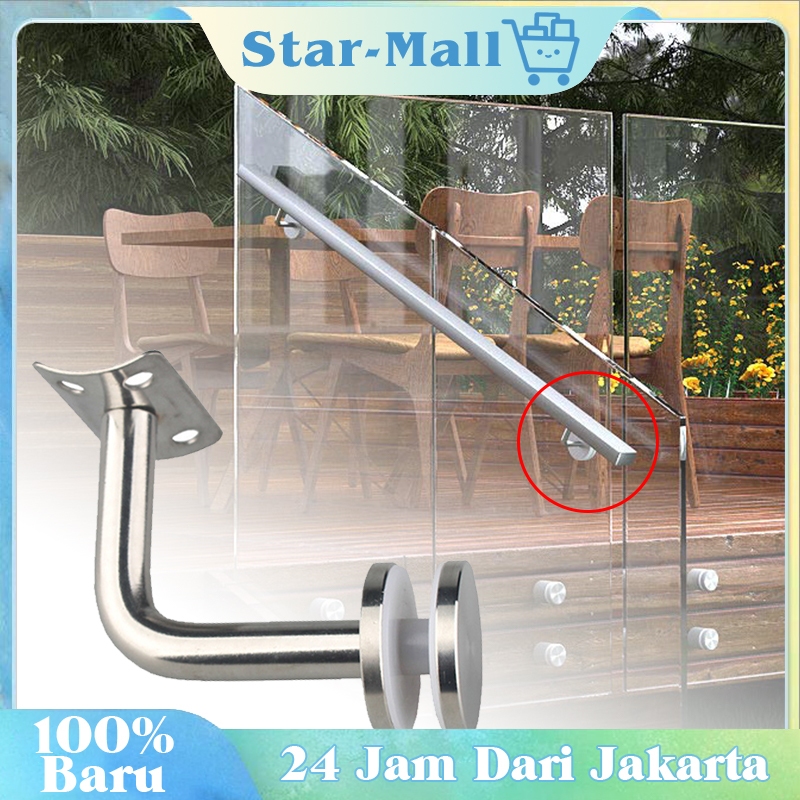 Jual 201 Stainless Steel Bracket Railing Tangga / Tiang Pagar / Bracket ...