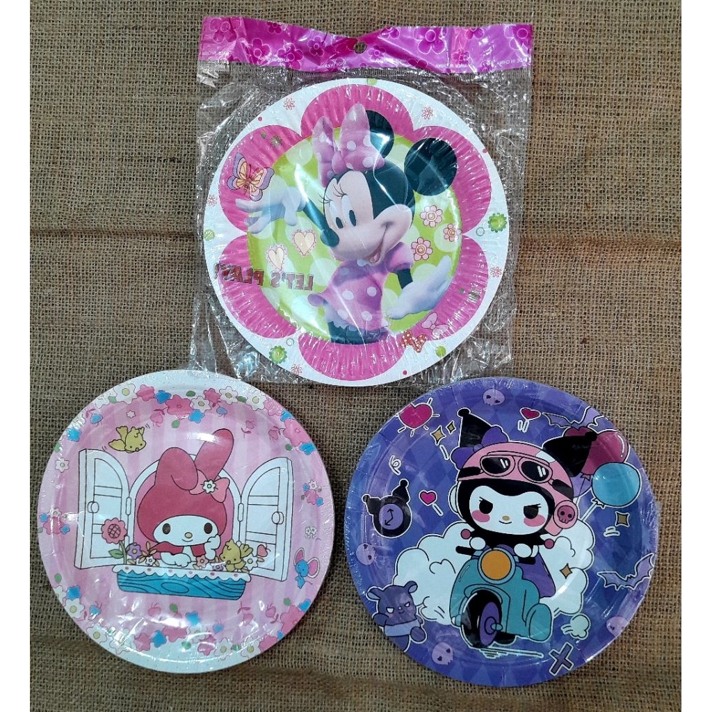 Jual Piring Kertas Melody Kuromi Sanrio Minnie Mouse / Piring Pesta ...
