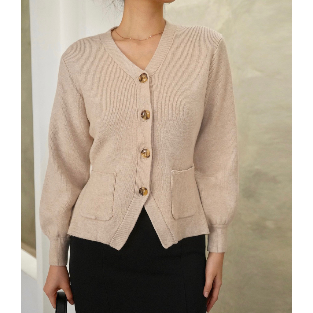 Jual MINA - Eleanor Hourglass Knit Cardigan - Knit Top Outer Long Sleeve Atasan Rajut Wanita ...