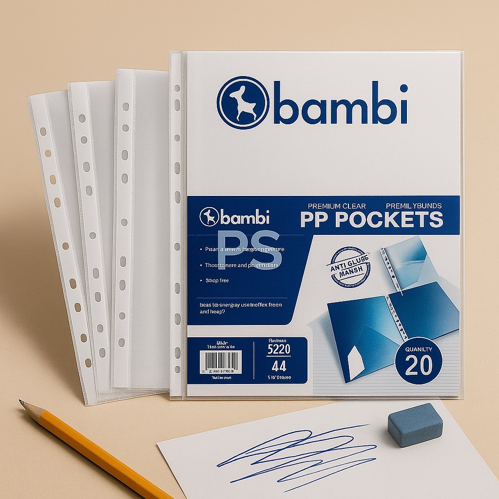 Jual Sheet Protector Bambi A4 5220 Isi 20 Lembar – Plastik PP Transparan | Shopee Indonesia