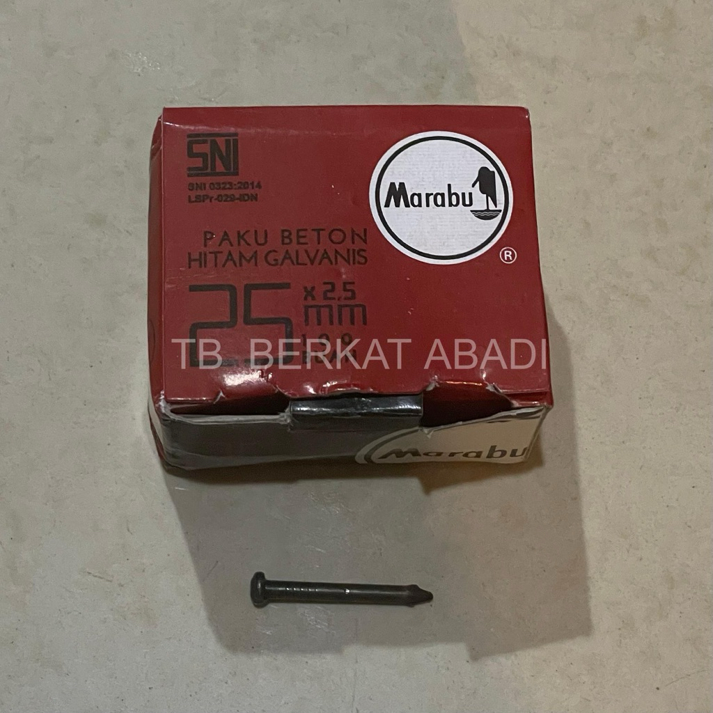 Jual Paku BETON GALVANIS 25mm 2.5cm Hitam / Paku BETON Marabu | Shopee Indonesia