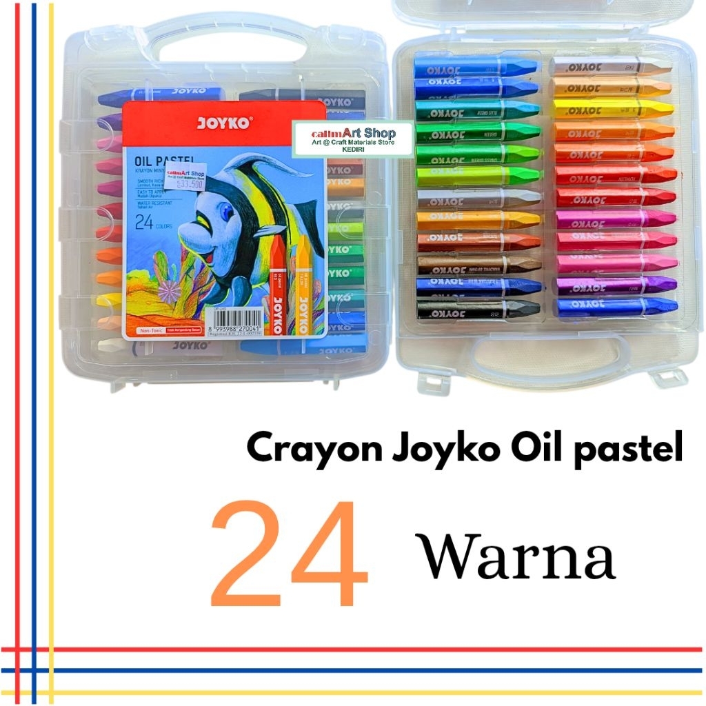 Jual Crayon Oil Pastel Joyko 12 Warna & 24 Warna | Shopee Indonesia