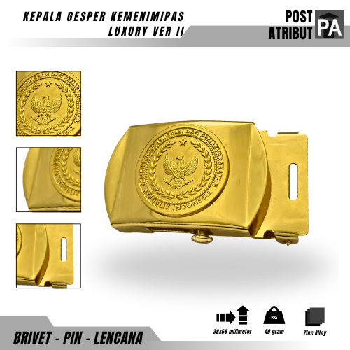 Jual Kepala Gesper Kemenipas Luxury Ver II/Kepala gesper luxury/kepala ...