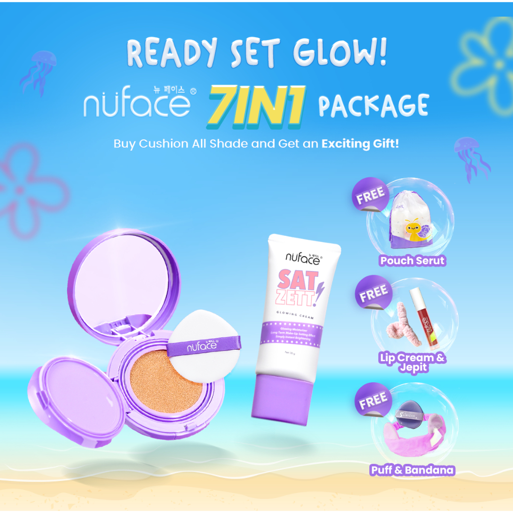 Jual Nuface Sat Zett Glowing Cream & Serum Cushion Package | Shopee ...
