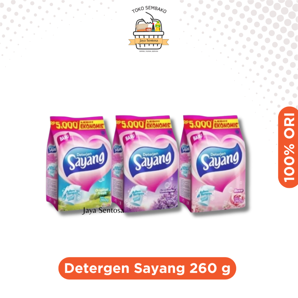 Jual Detergent Sayang 260 Gr Kemasan Sachet (Deterjen Sayang) | Shopee ...