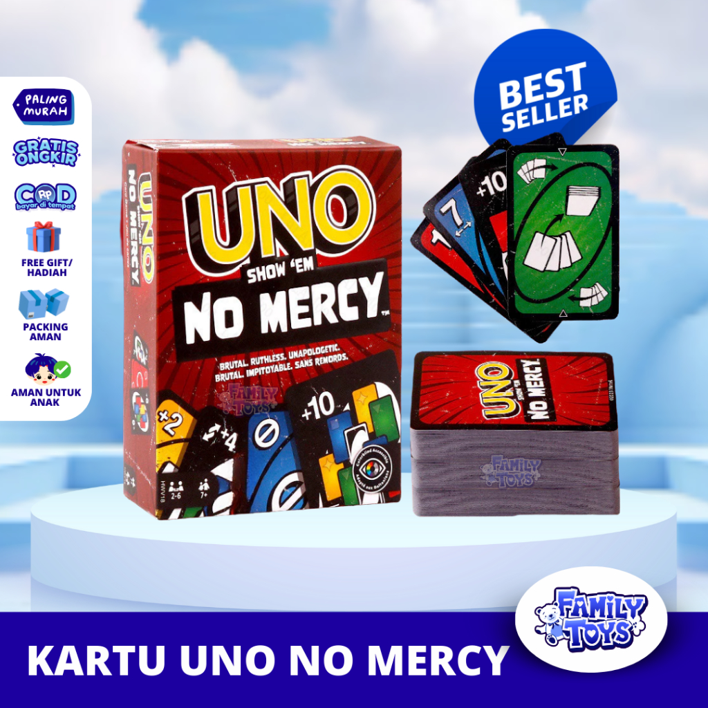 Jual Game Card U-N-0 No Mercy Kartu Remi Modern – Game Tantangan Seru ...