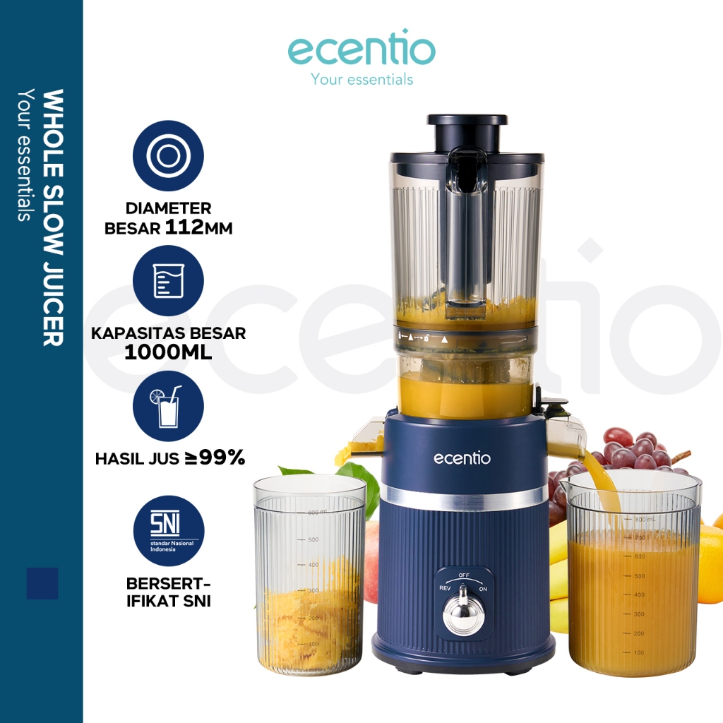 Jual ecentio Slow juicer portable 112mm caliber multifungsi blender ...