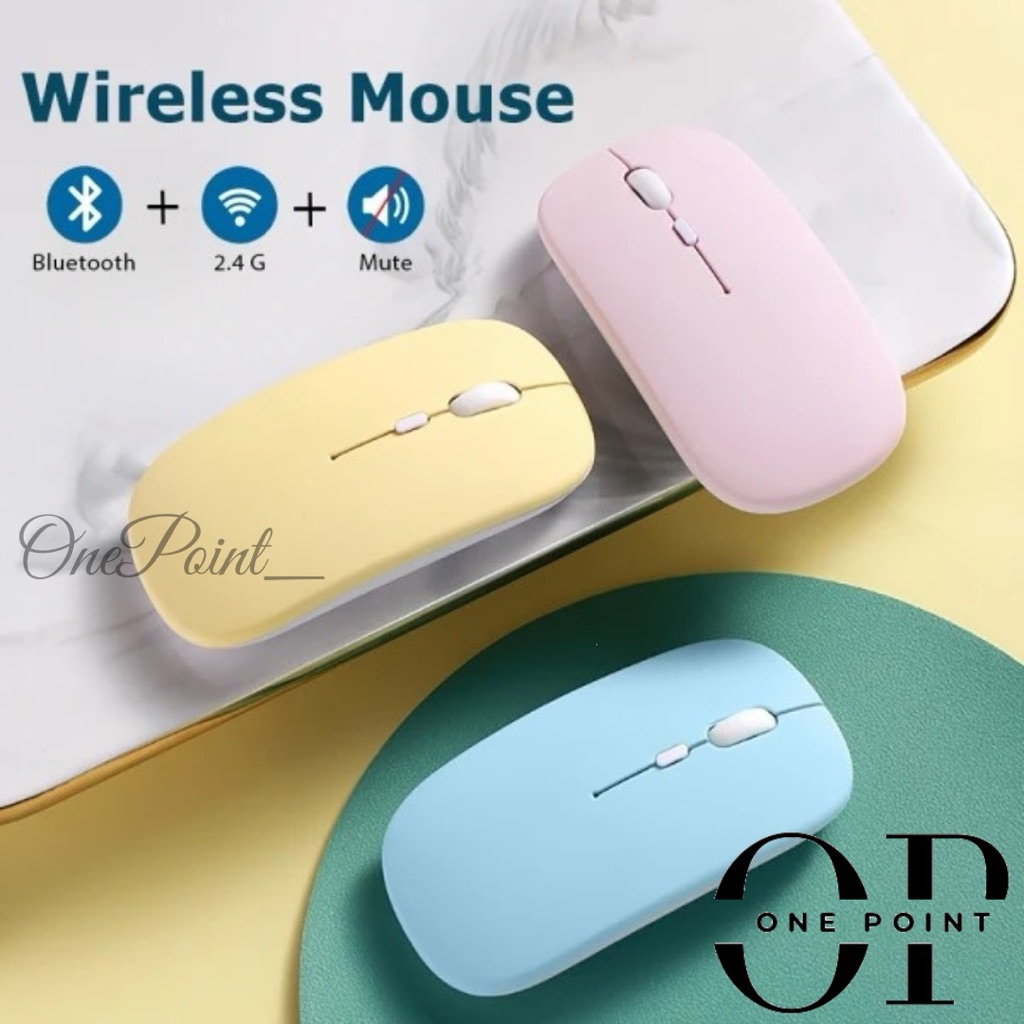 Jual Optical Mouse Wireless Hp Komputer/Laptop Macaron 2.4GHZ Type C ...