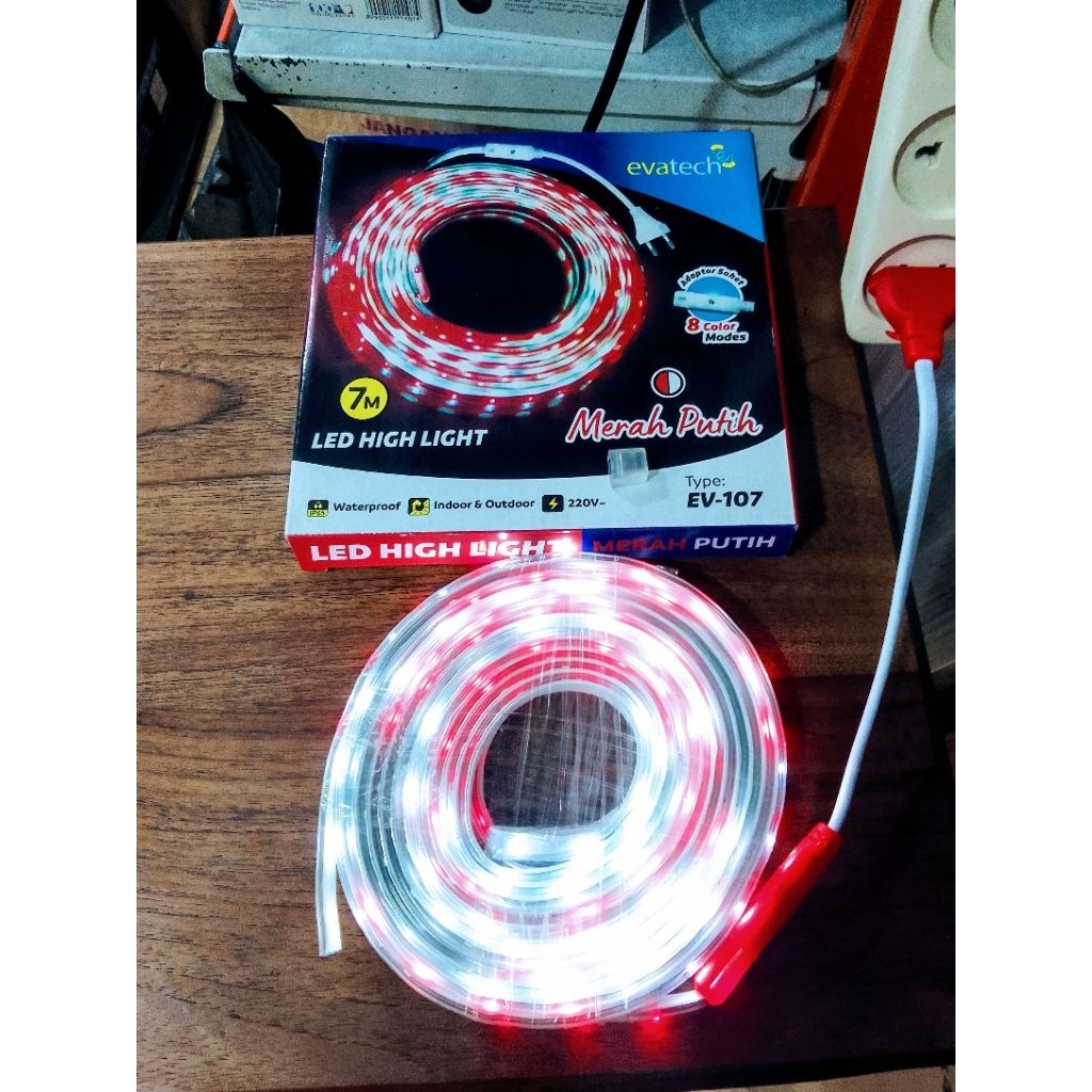 Jual Evatech EV-107 LED Strip Merah-Putih/ Lampu Agustusan/ Lampu Idul ...