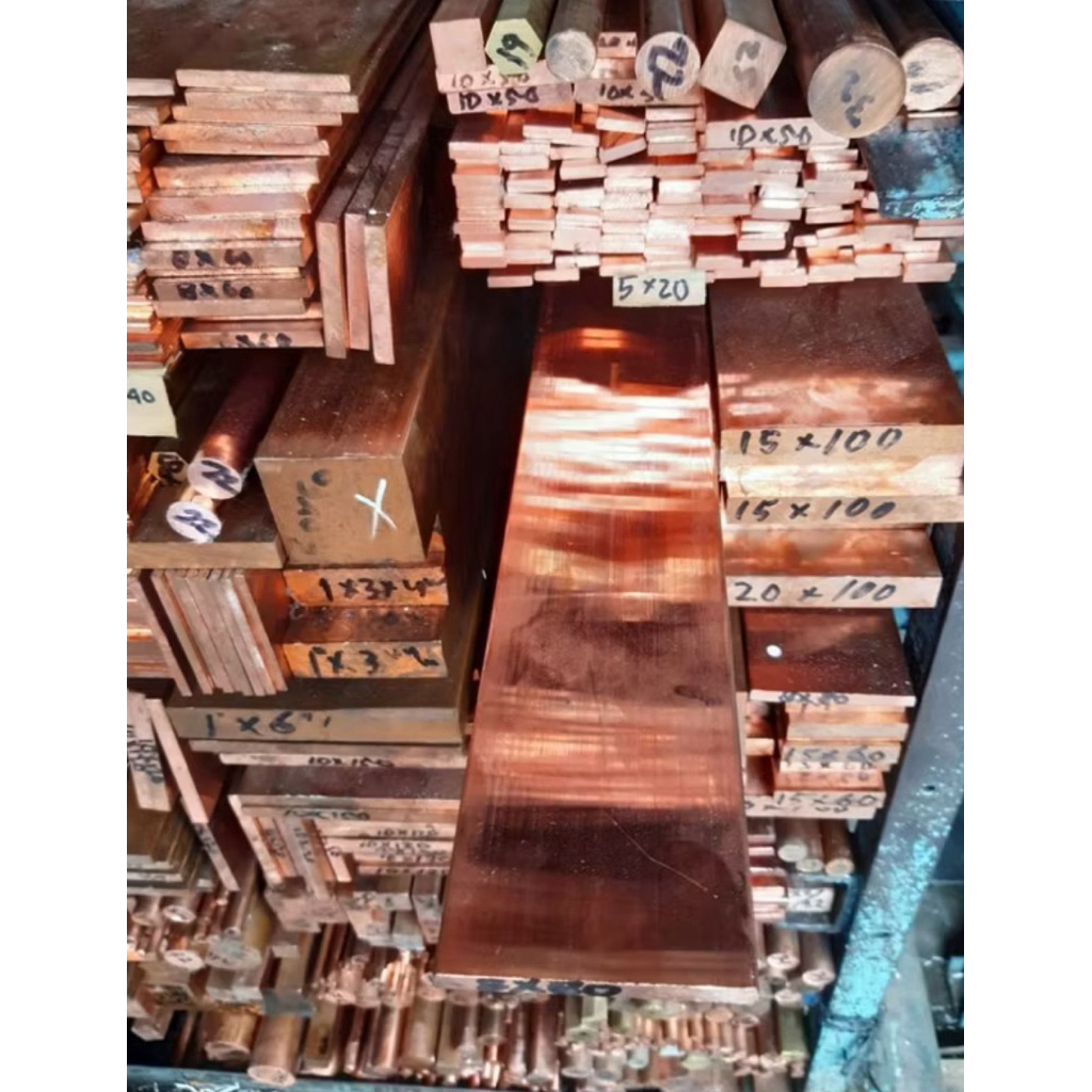 Jual plat tembaga / Busbar tembaga asli 4mm x 30mm x 500mm setrip ...