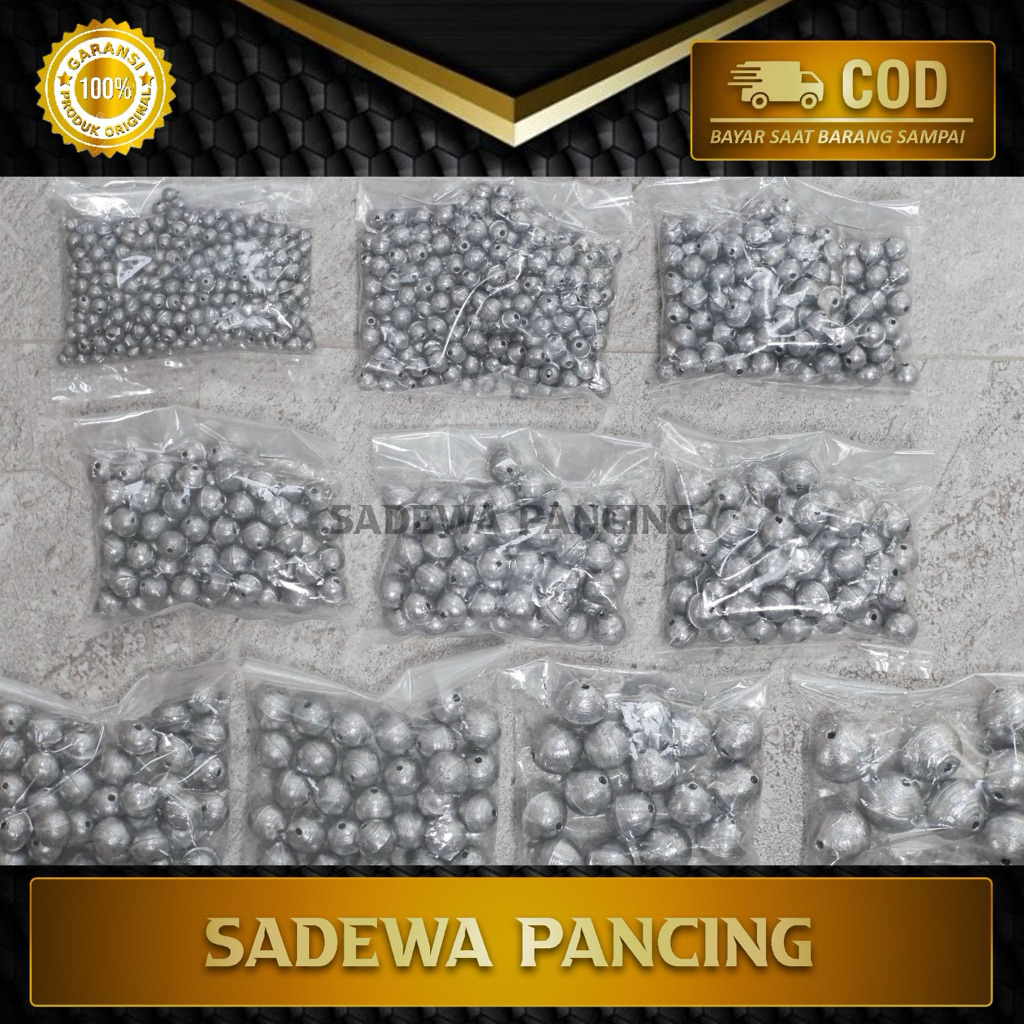 Jual Paket 250 Gram | 250 Gram Timah pemberat pancing ikan tipe Lada ...
