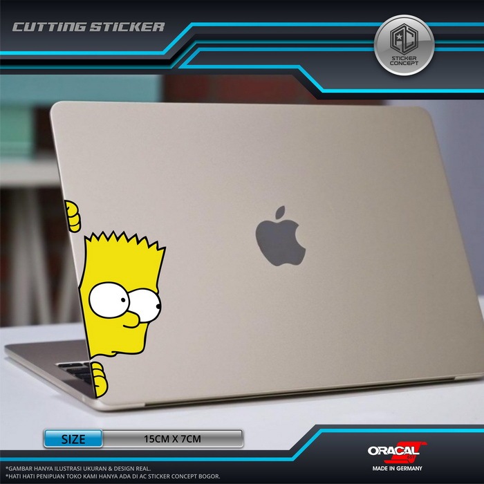 Jual Sticker Cutting Bart Simson Peek Stiker Untuk Kaca Body Mobil ...