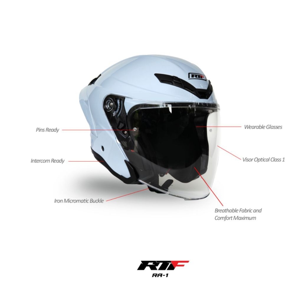 Jual HELM RTF RA-1 HALFFACE ORIGINAL DEWASA PRIA WANITA SNI | Shopee ...