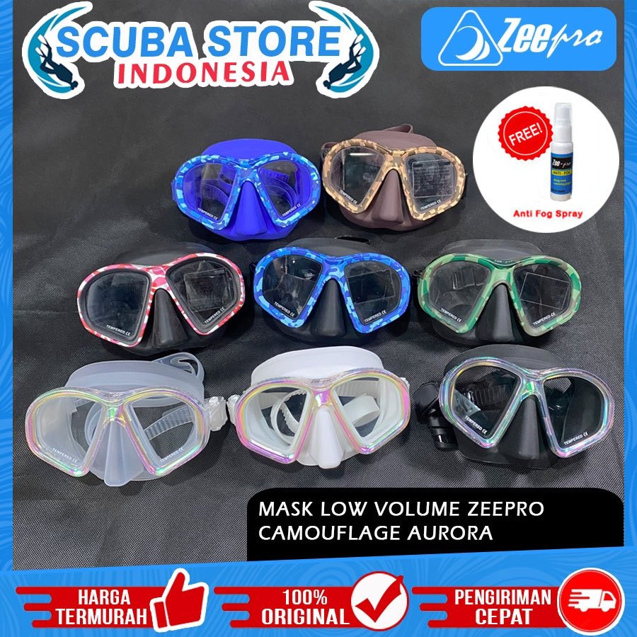 Jual Mask Low Volume Zeepro Camo Masker Kacamata Selam Aurora ...