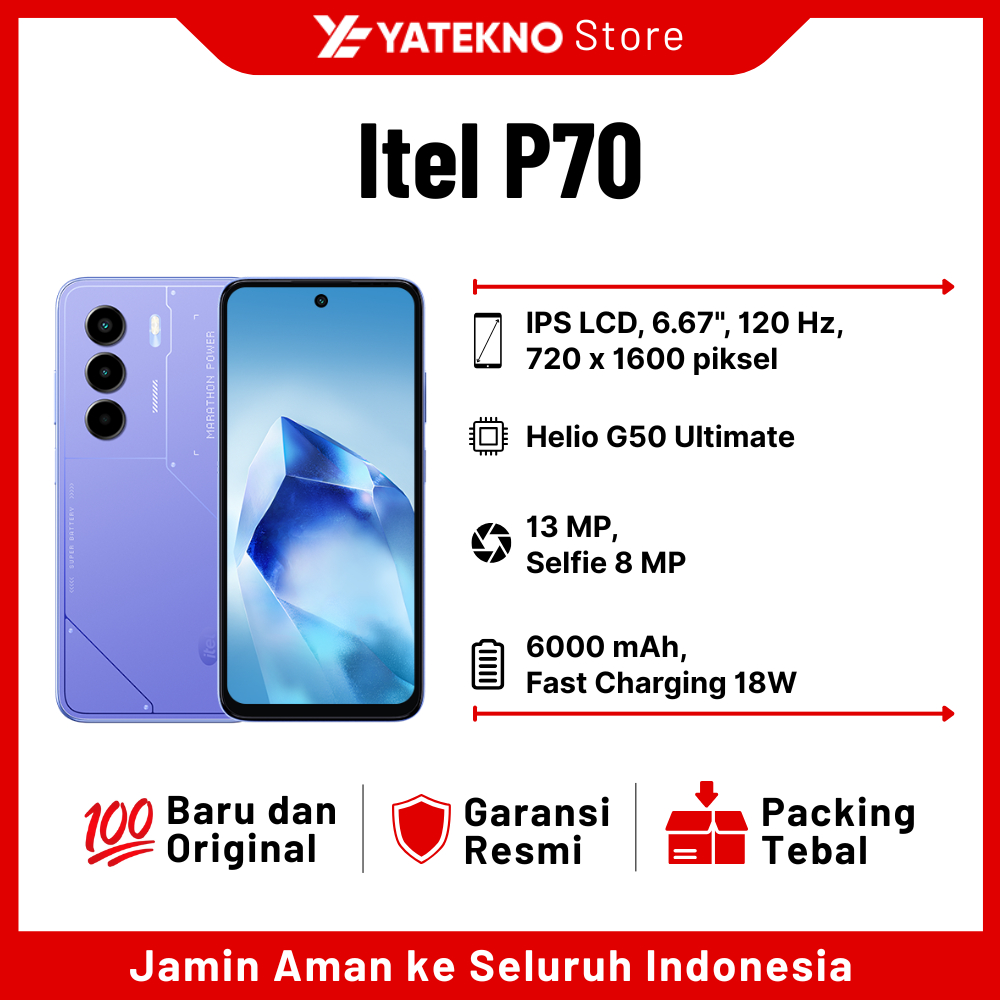 Jual (ORIGINAL) Itel P70 8/128GB GARANSI RESMI ~ NEW | Shopee Indonesia