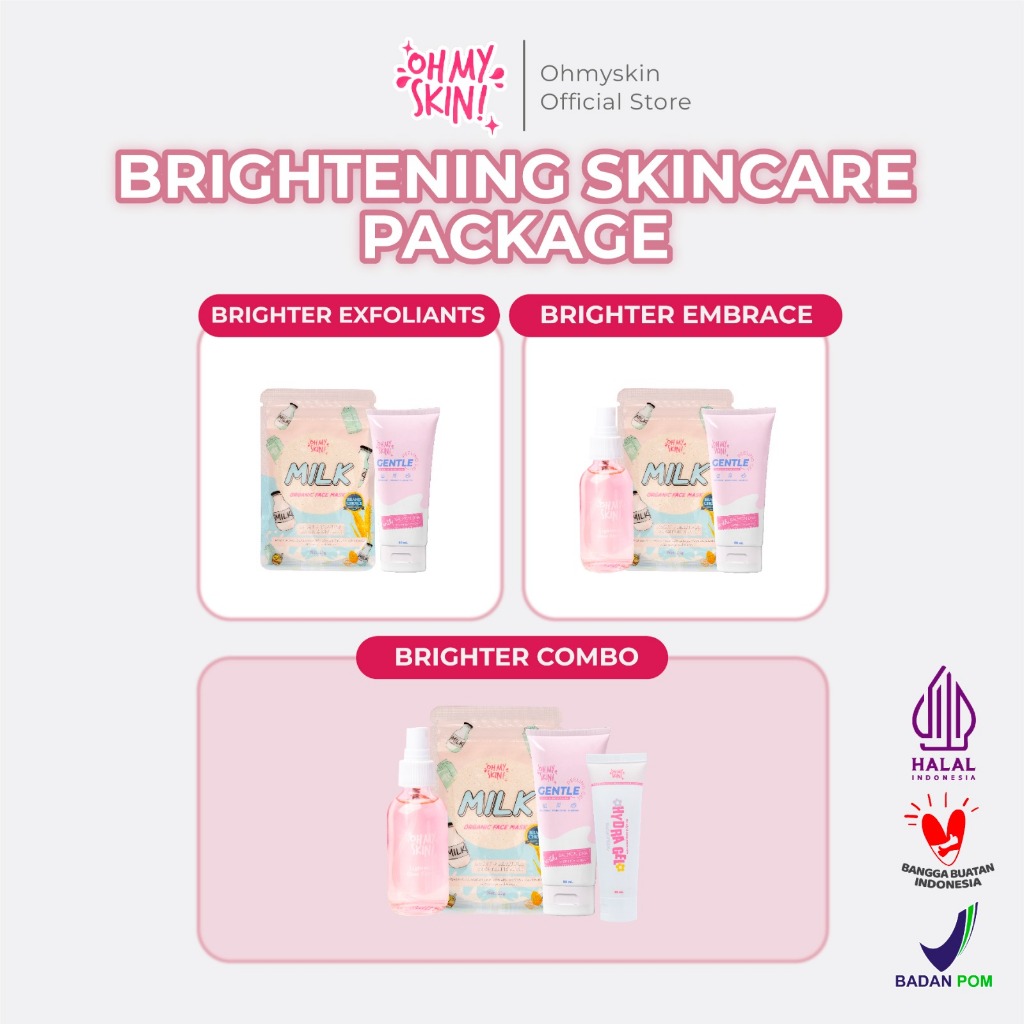 Jual Oh My Skin! Brightening Package | Paket mencerahkan kulit wajah memudarkan noda hitam dark ...