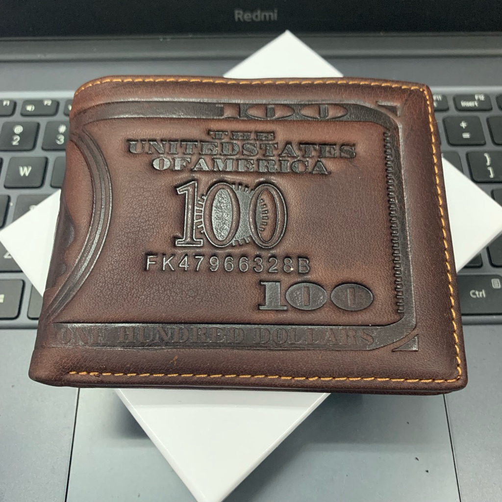 Jual Dompet kulit pria DOLLAR ukuran besar dompet lipat kulit pria ...