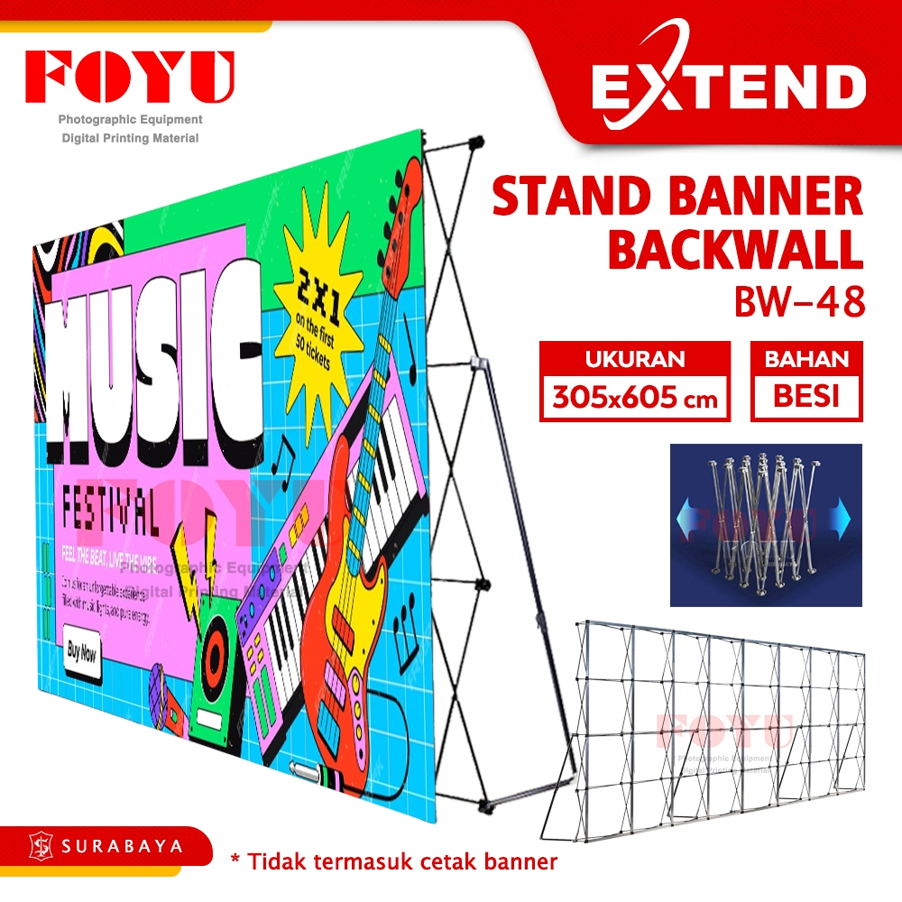 Jual Extend Stand Display Banner Poster Event Jumbo Backwall Backdrop ...