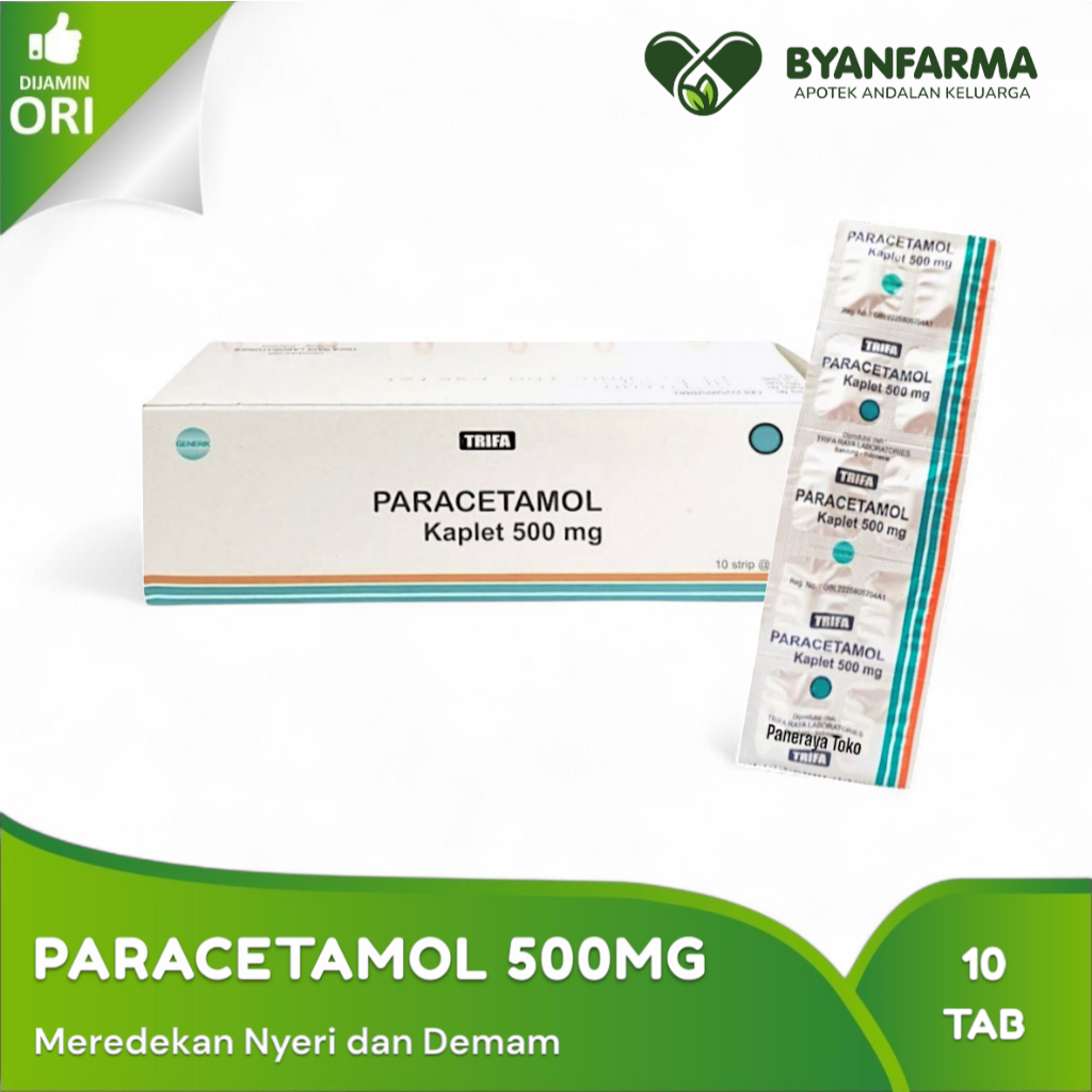 Jual Paracetamol 500 Mg 1 Strip 10 Kaplet Gen-Trifa - Obat Nyeri dan ...