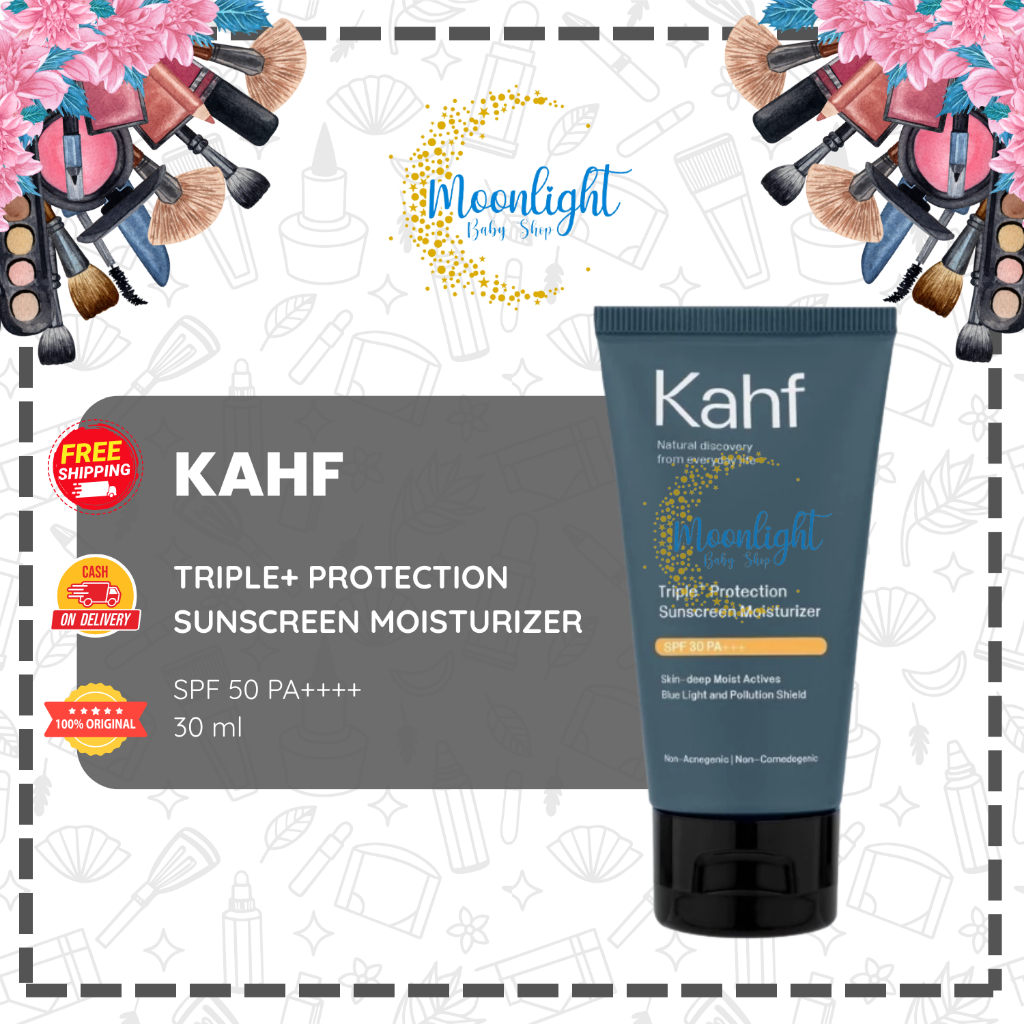 Jual Kahf Triple+ Protection Sunscreen Moisturizer SPF 30 PA+++ 30ml ...