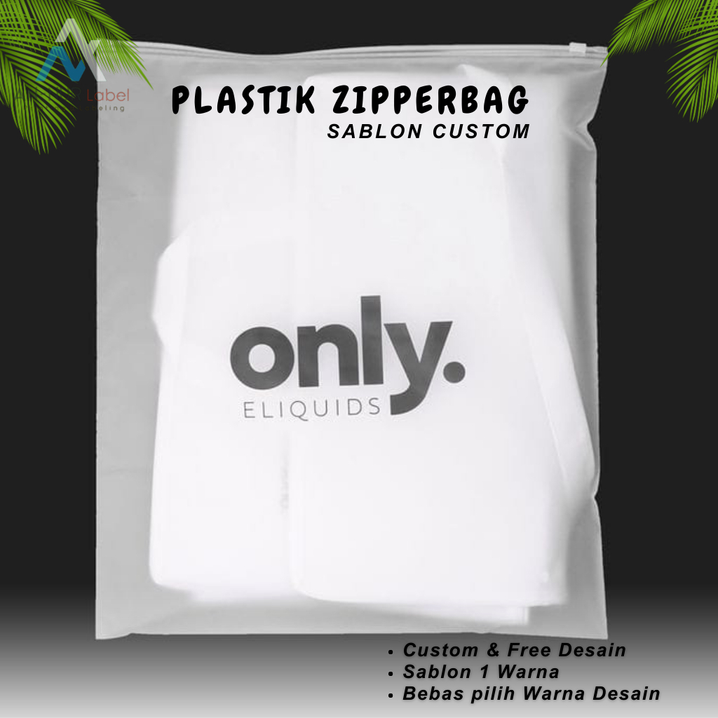 Jual zipper lock plastik zipper bag custom plastik zipper lock baju ...