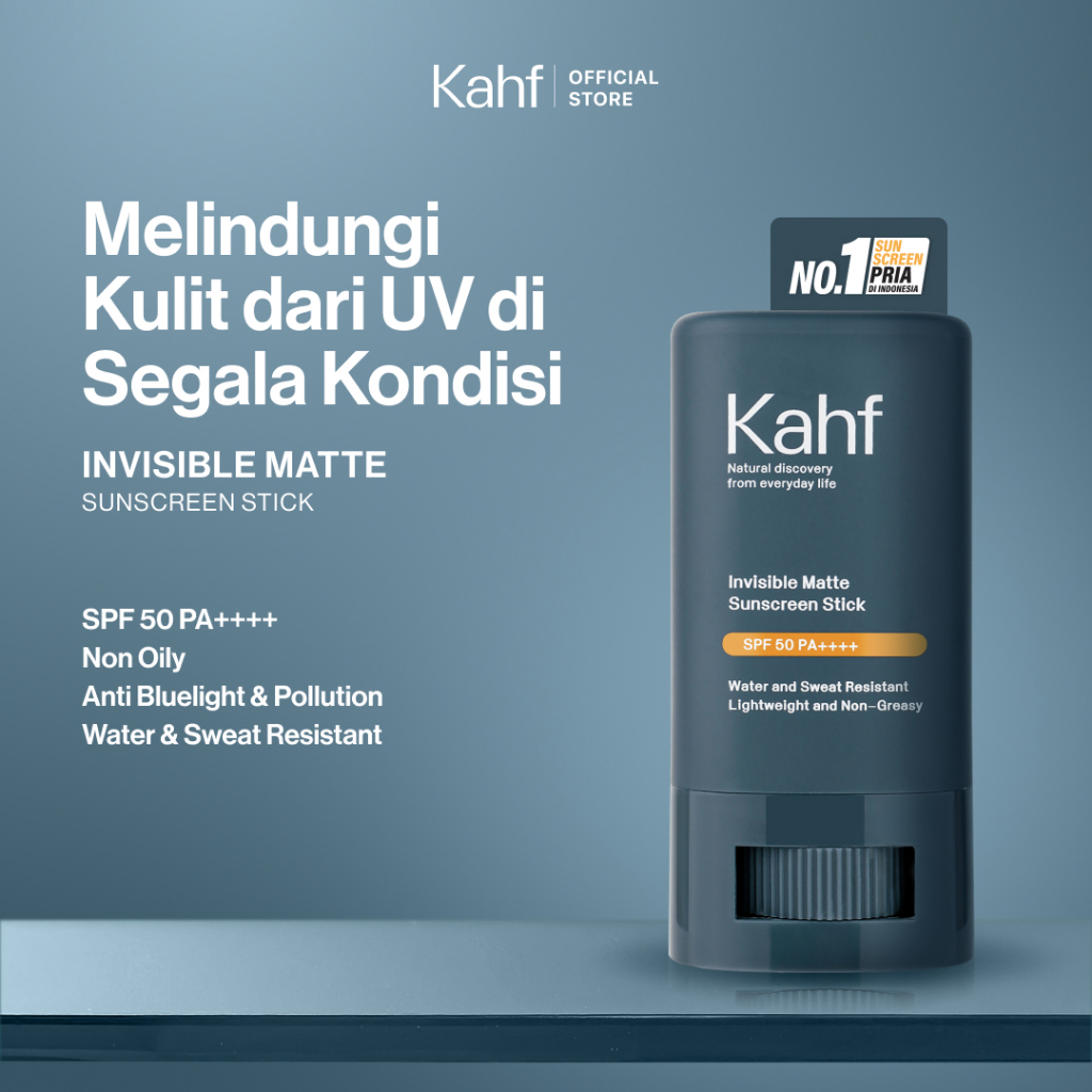 Jual Kahf Sunscreen Stick Invisible Matte (30ml) SPF 50 PA++++ Water ...